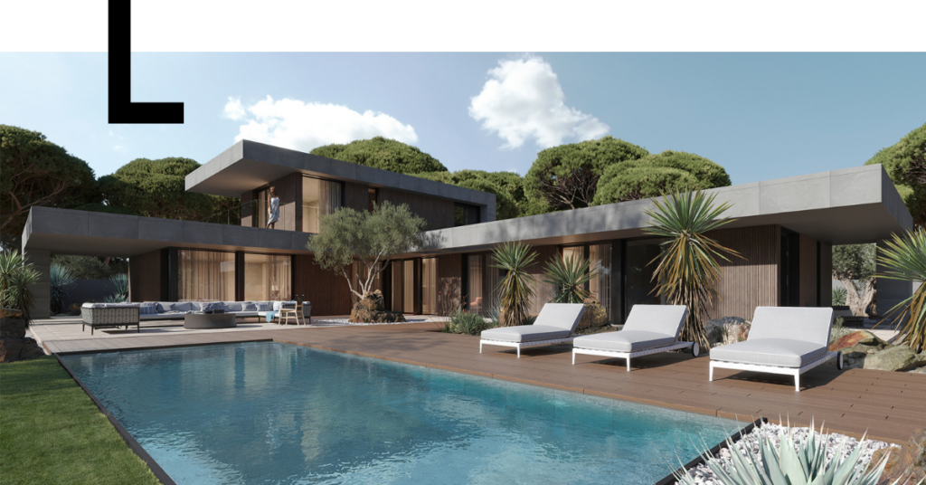 Modernes haus typologie von luxushaus